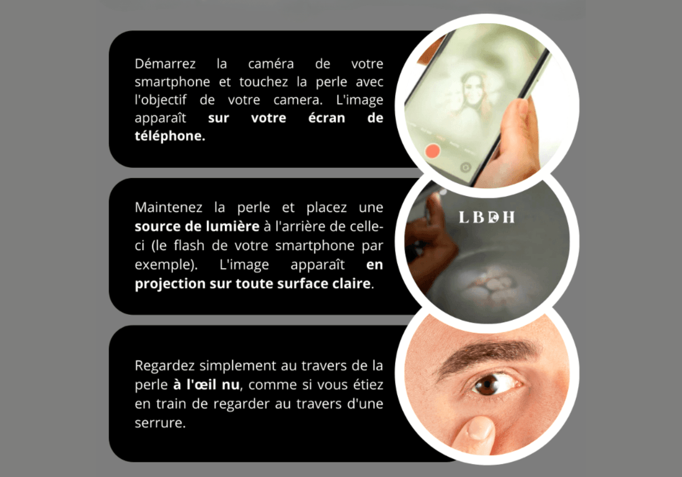 Bracelet perle photo personnalisé