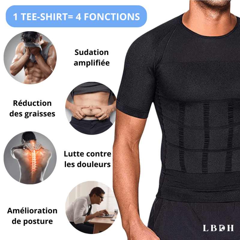 Tee-shirt de compression amincissant – La Boutique Des Hommes